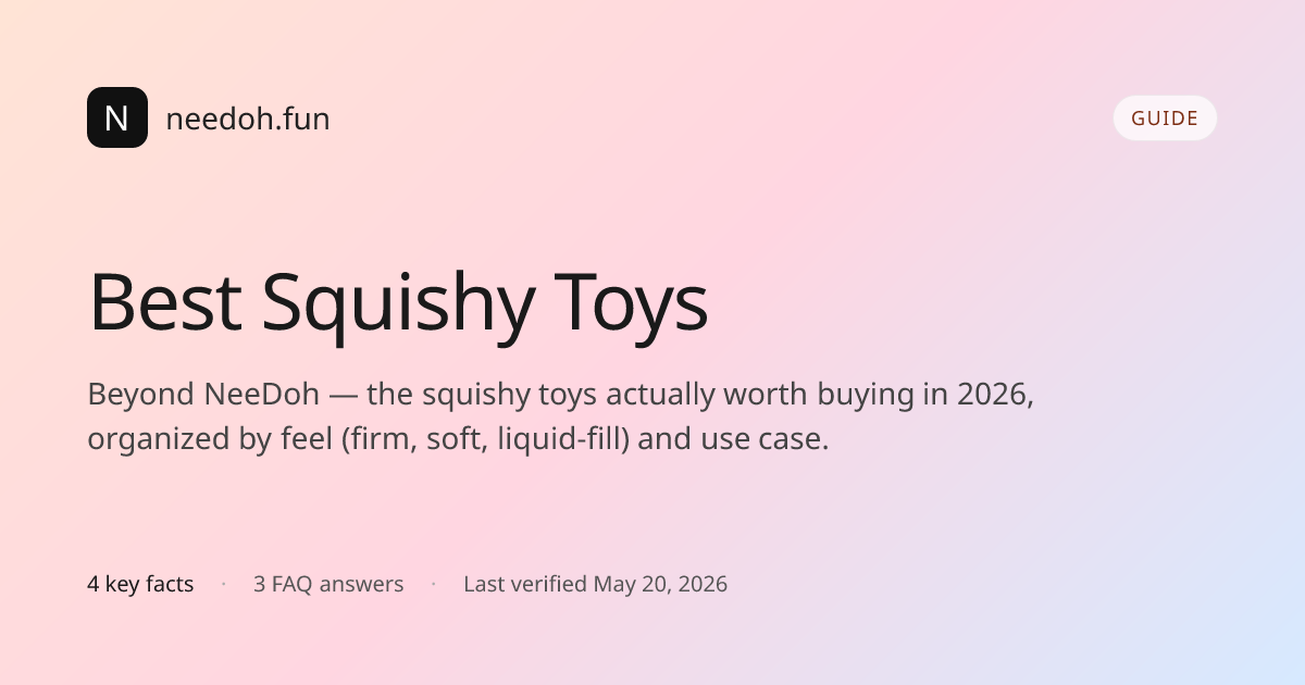 Best Squishy Toys for Adults & Kids (2026 Buyer's Guide) | Needoh Fun