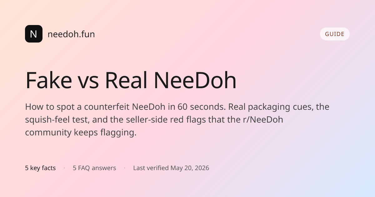 Fake vs Real NeeDoh: How to Tell a Counterfeit (2026 Guide) | Needoh Fun
