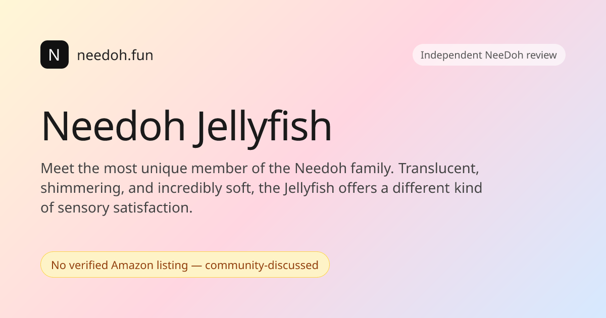 Needoh Jellyfish - The Squishiest Sensory Sea Friend | Needoh Fun